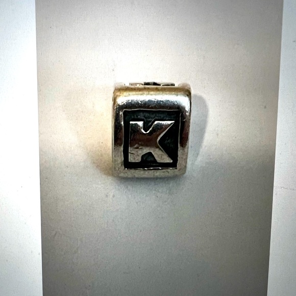 Pandora | Jewelry | Pandora Letter K 925 Ale Silver Charm | Poshmark